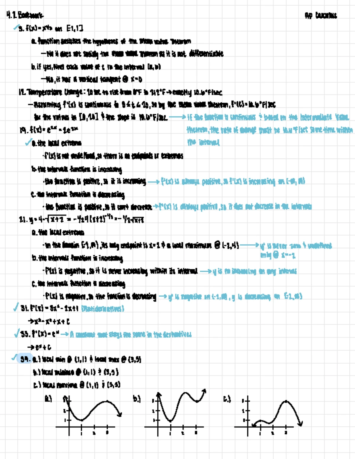 AP Calculus AB Final Exam Review Topics (2.1-4.6) 2021-2022-2 - Studocu