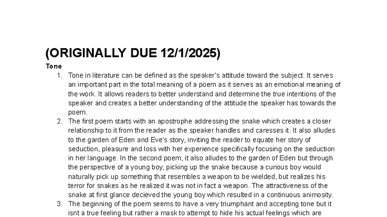 Perrine's Ch.10: Analyzing Tone in Poetry and Its Impact - Studocu