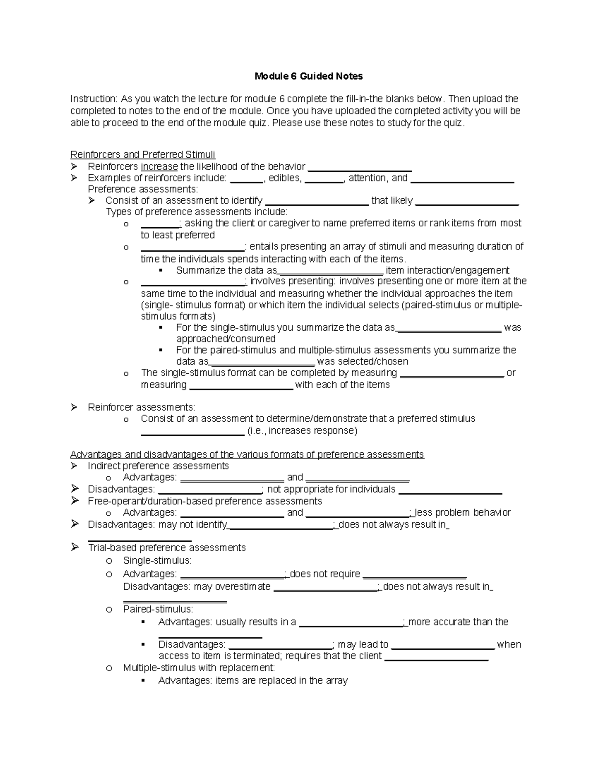 Module 6 Guided Notes Blank - Module 6 Guided Notes Instruction: As you ...