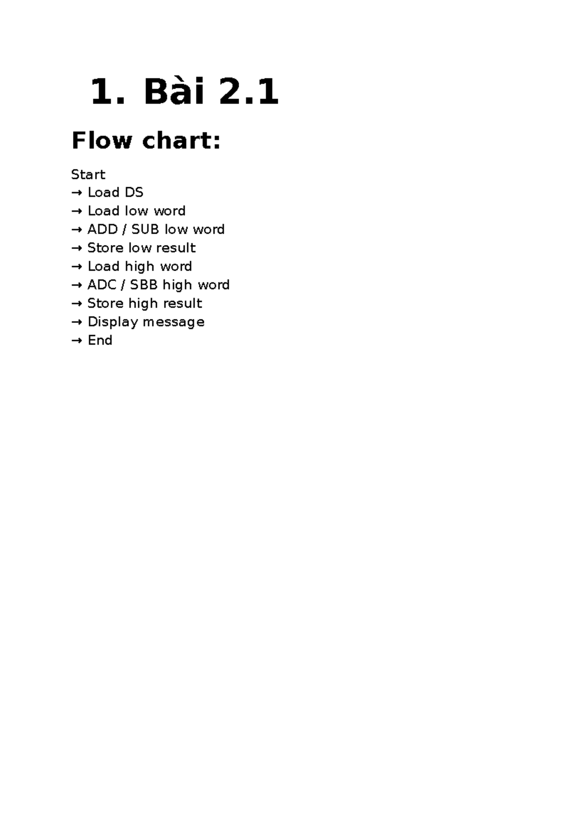 Lab 2: Flow Chart and Test Cases for Arithmetic Operations - Studocu