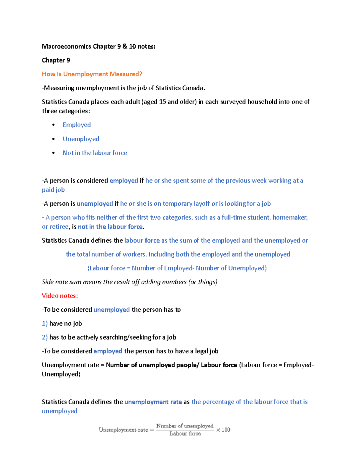 Macroeconomics Chapter 9 & 10 - Macroeconomics Chapter 9 & 10 notes ...