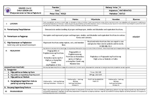 PIVOT 4A CALABARZON G3 Daily Lesson Log in Science W2Q3 - Studocu