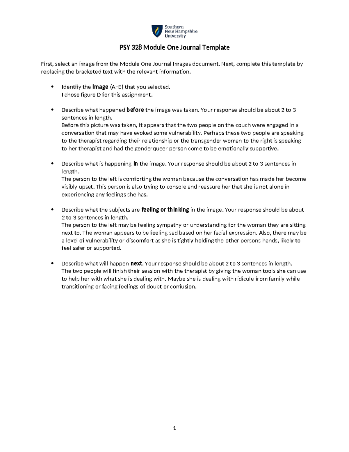 Psy 328 module one journal template and image analysis - Studocu