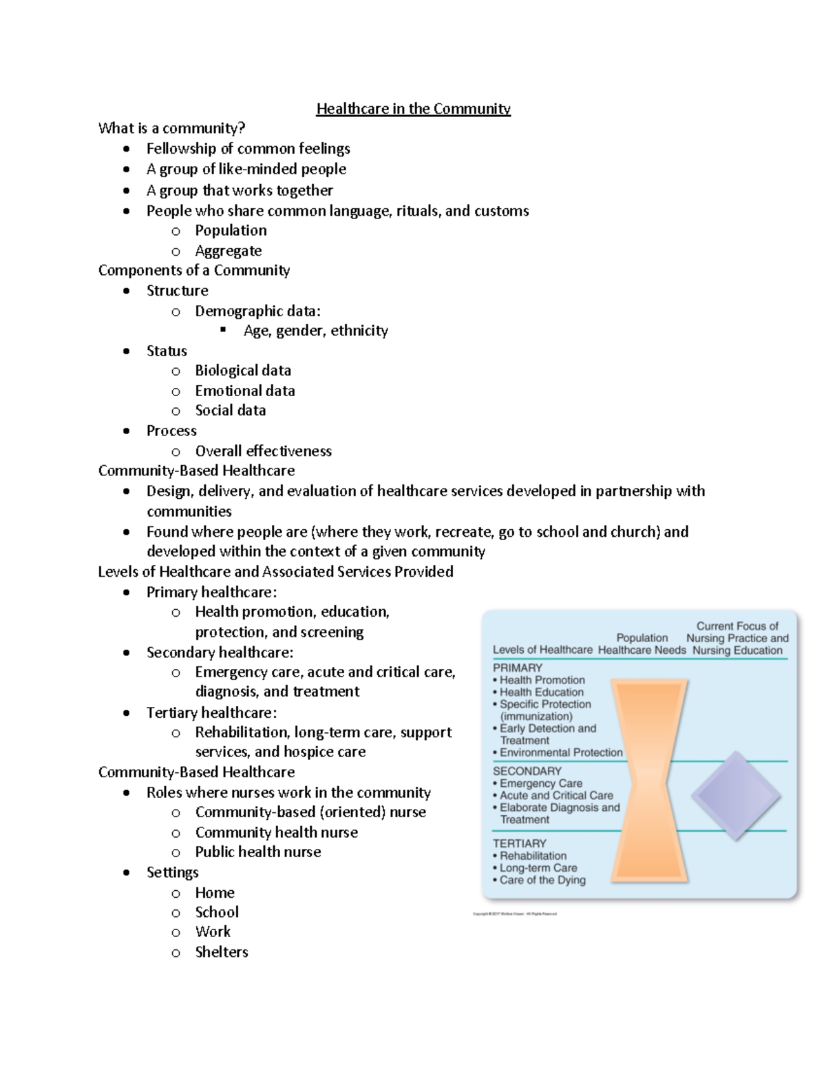 Healthcare in the Community - Fragmentation of care can occur when ...