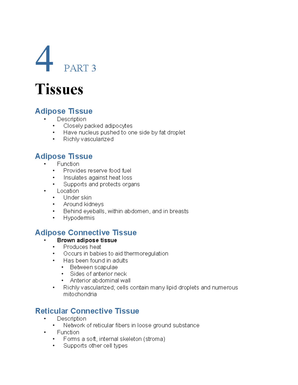 Ch 04 03 Lecture: Overview of Connective Tissues and Their Functions ...