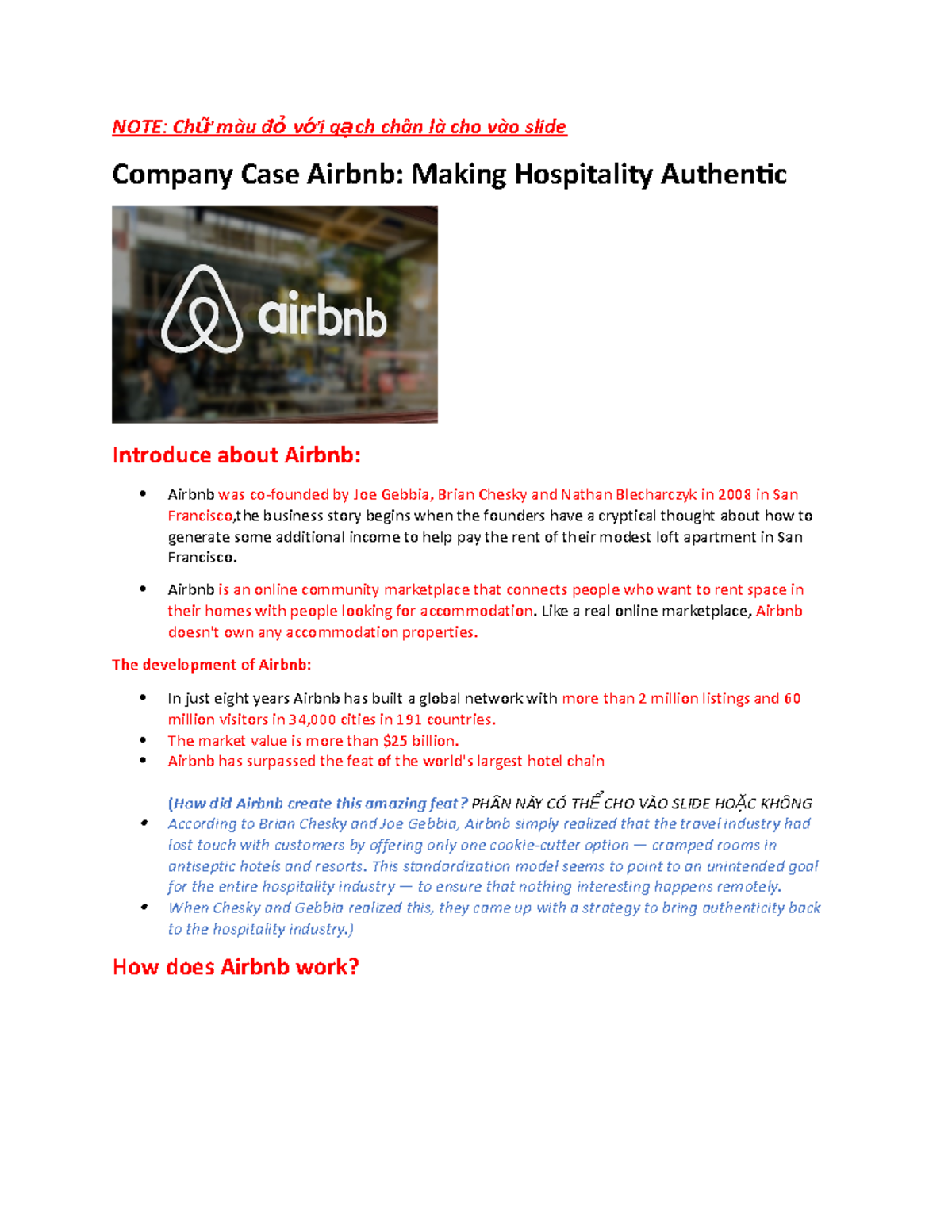 Case Study: Airbnb - Revolutionizing the Hospitality Industry - Studocu