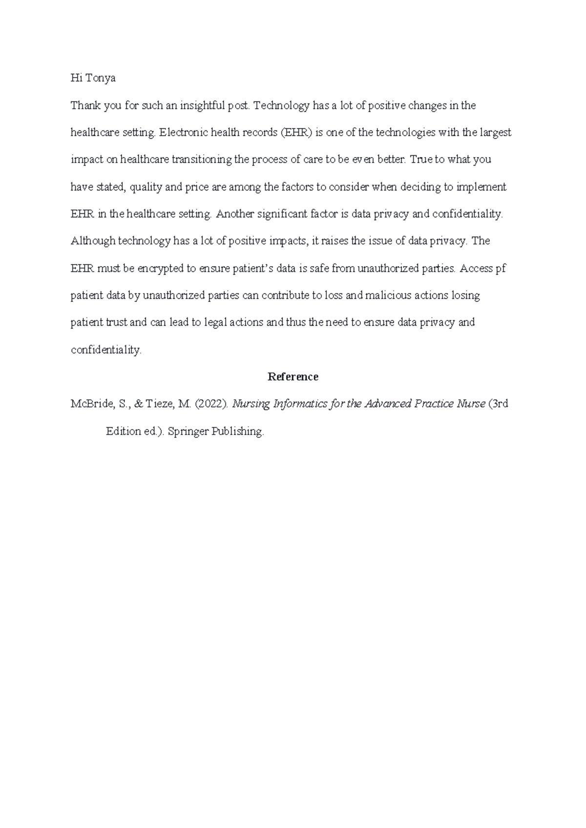 Hi Tonya - Assignments on nursing that can help students answer ...