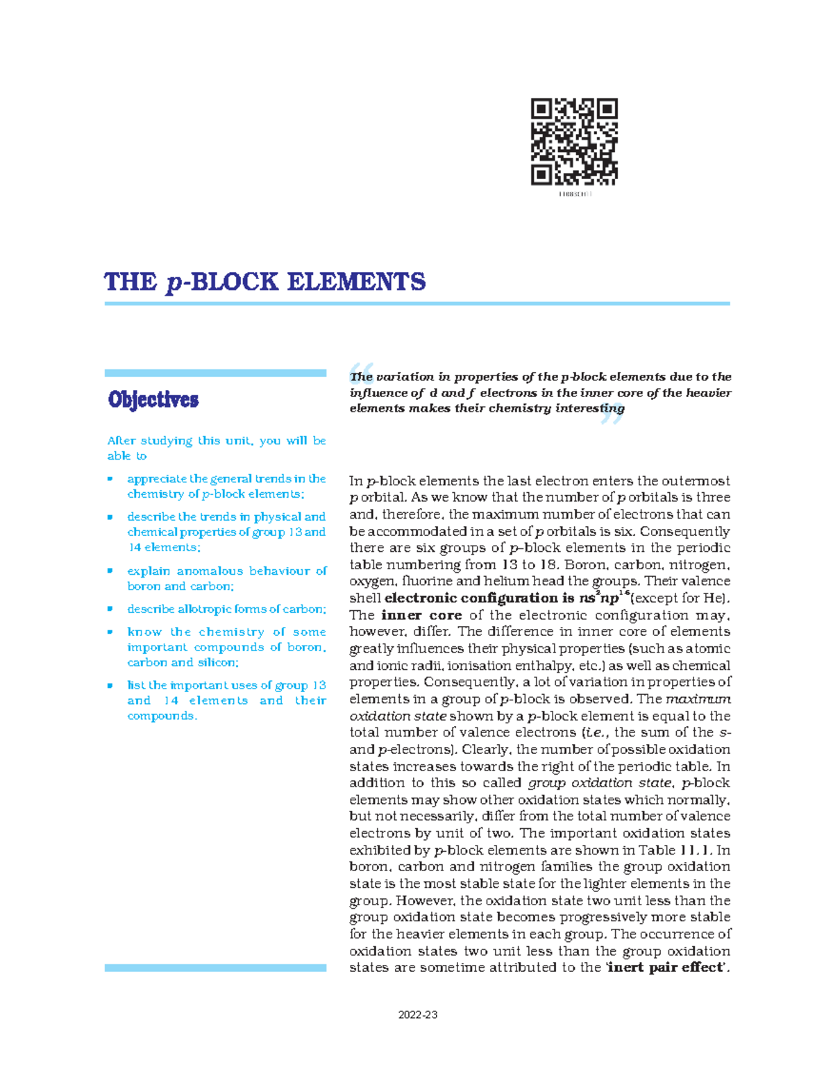 p-Block Elements: Trends, Properties, and Applications - Chapter 6 ...