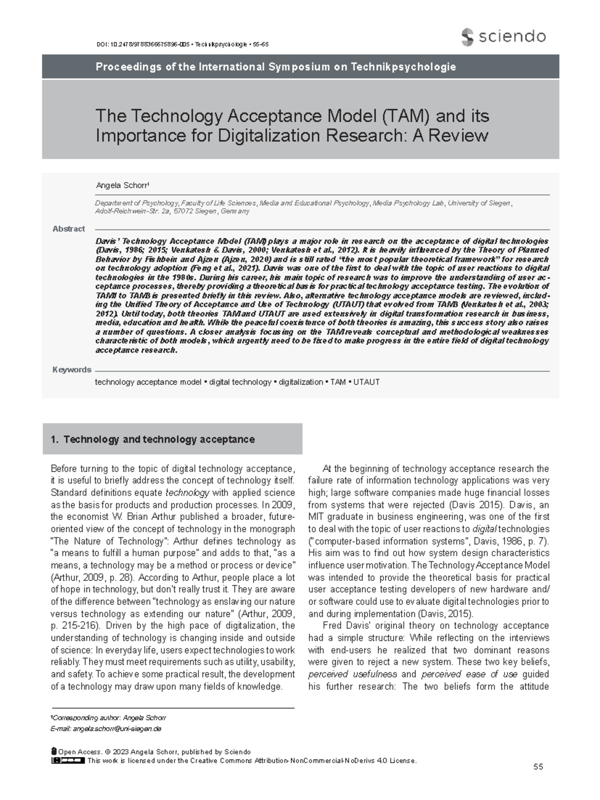 The Technology Acceptance Model (TAM) and Its Role in Digitalization ...