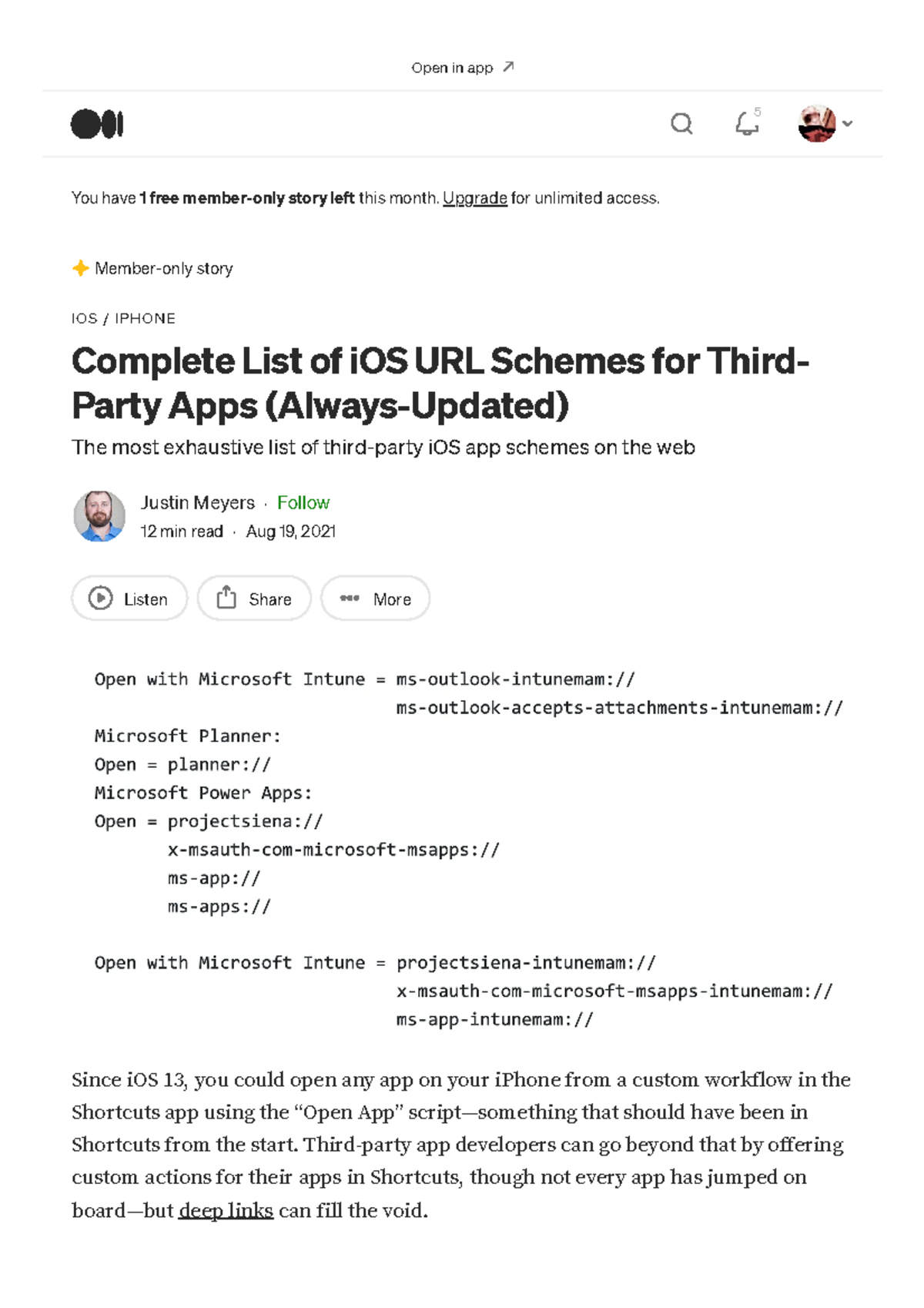 Complete List of i OS URL Schemes for Third-Party Apps (Always-Updated) by Justin Meyers Medium ...