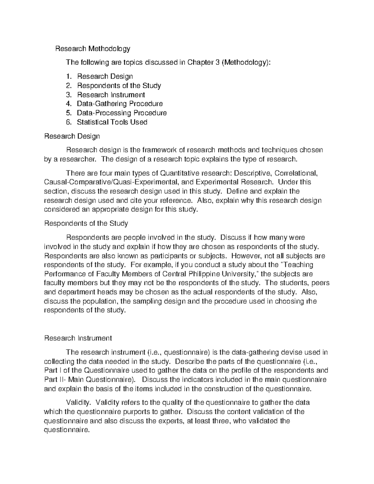 Module 4 - Research Methodology: Key Concepts and Procedures - Studocu