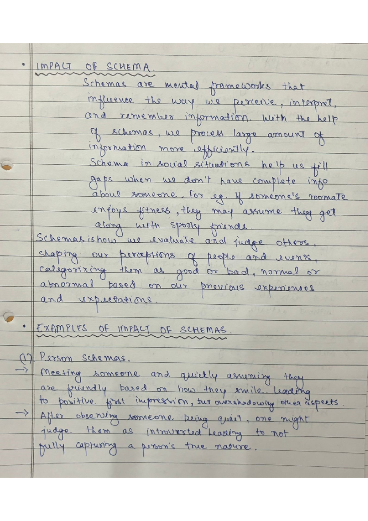Schema Notes (Cognitive Psychology) - Understanding Their Impact and ...