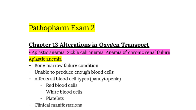 Pathopharm EXAM 2 - Patho I Exam 2 Study Guide - Pathopharm Exam 2 ...