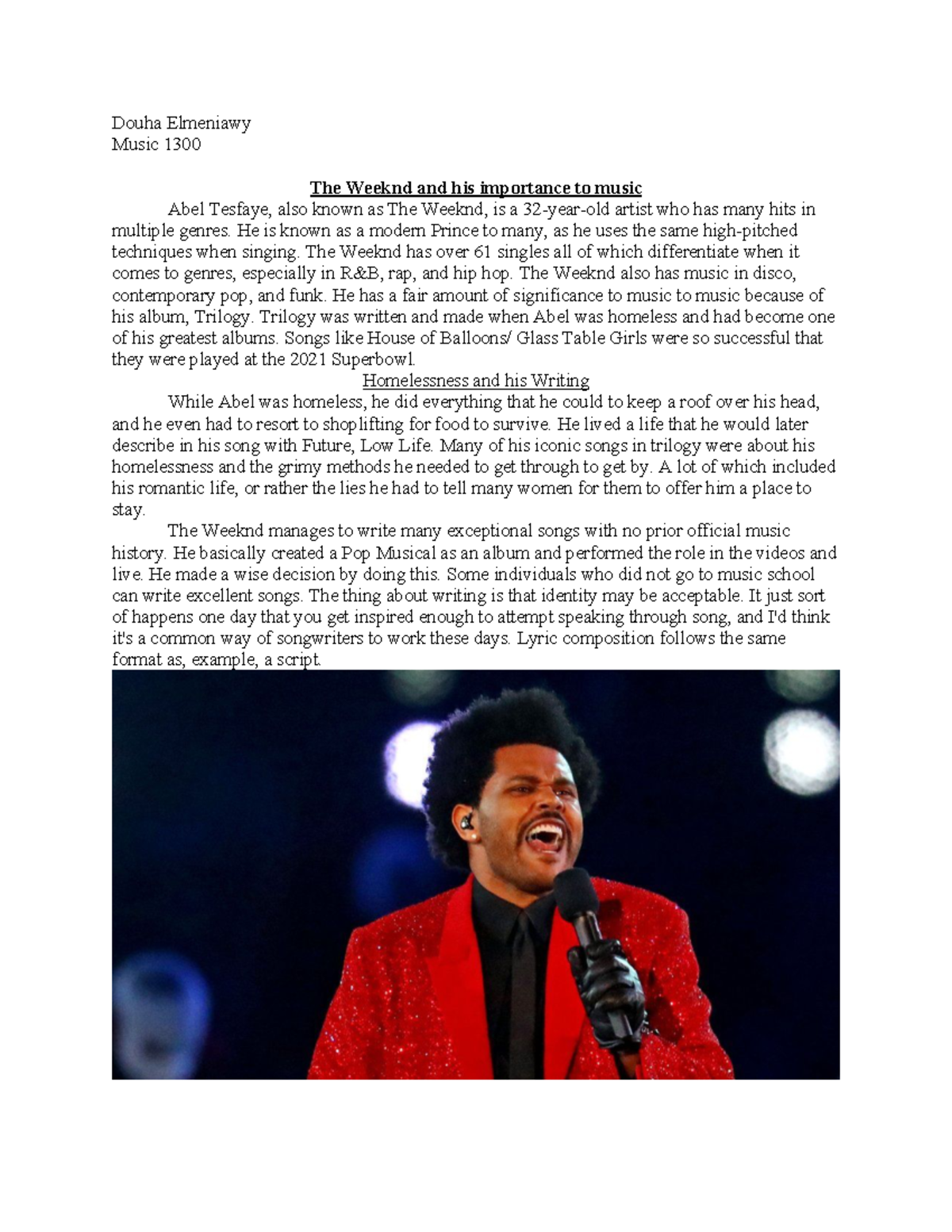 Music 1300: The Weeknd's Influence and Journey Through Homelessness ...