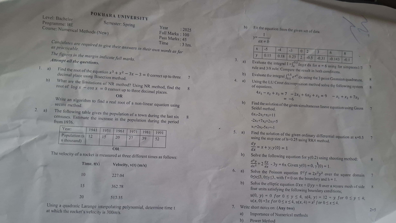 Numerical Methods (BE) Spring 2025: Comprehensive Study Guide - Studocu