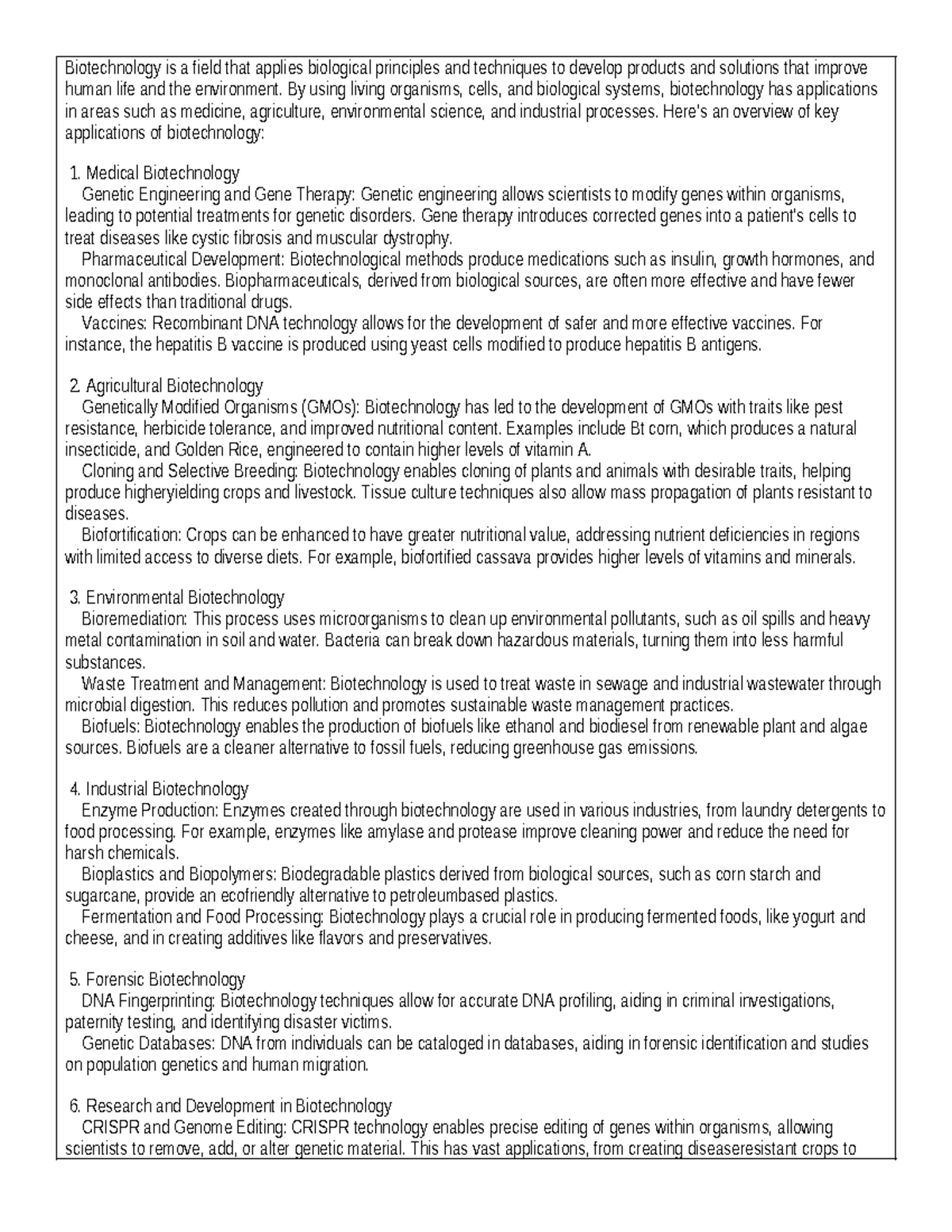 Chapter 11: Key Applications of Biotechnology in Medicine and ...