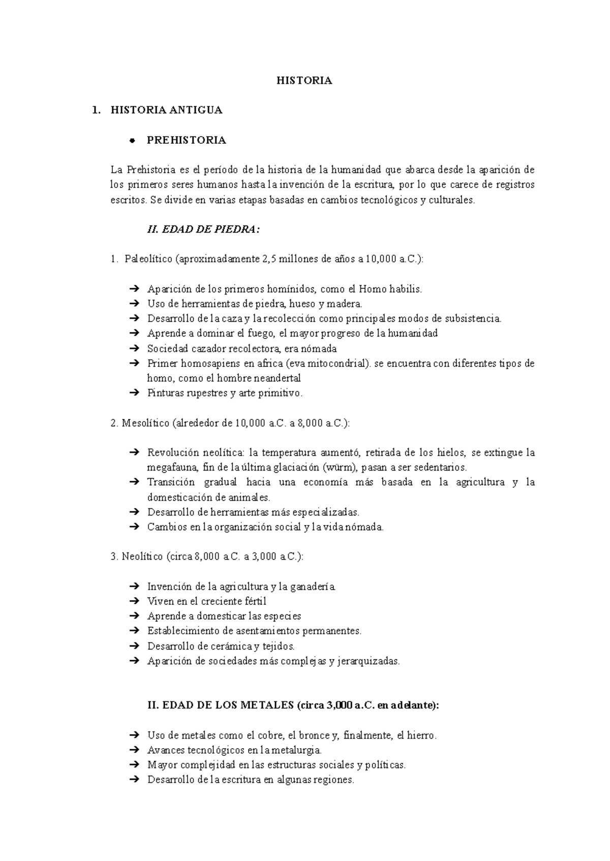 HIST 101: Resumen de la Historia Antigua y Medieval - Studocu