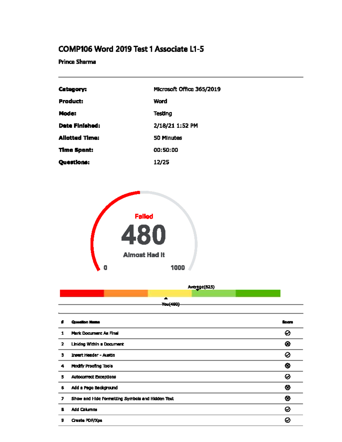 Gmetrix Test 1 Review and Preparation Guide - Studocu