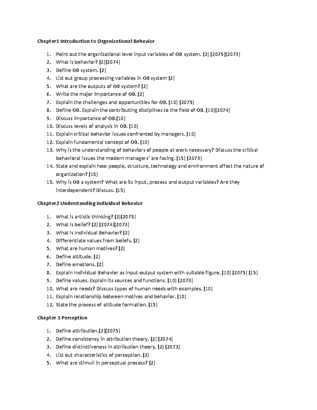 BBS 3rd Organizational Behavior: Core Concepts & Chapter Summaries ...
