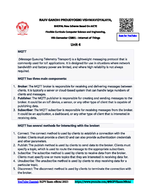 IOT UNIT 2 Handwritten Notes - Internet Of Things - Studocu