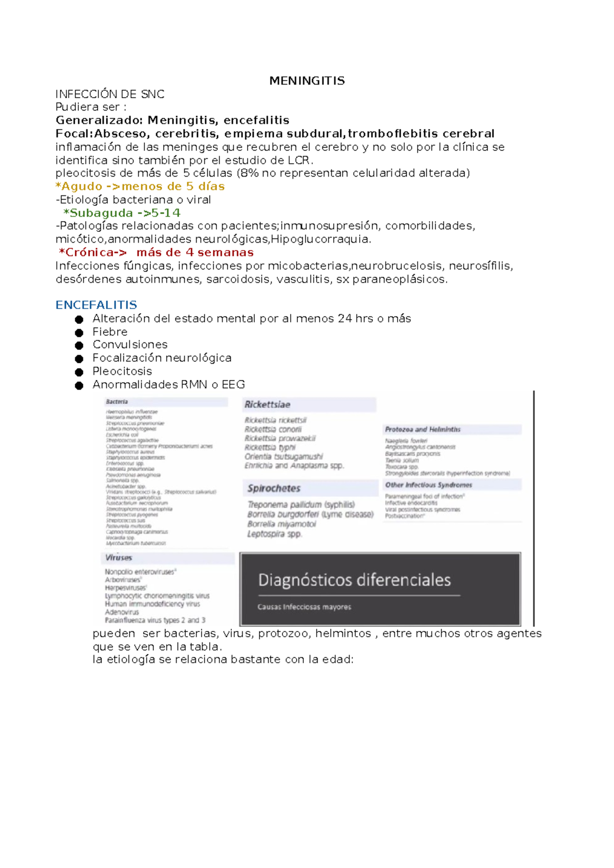 Meningitis - pleocitosis de más de 5 células (8% no representan ...