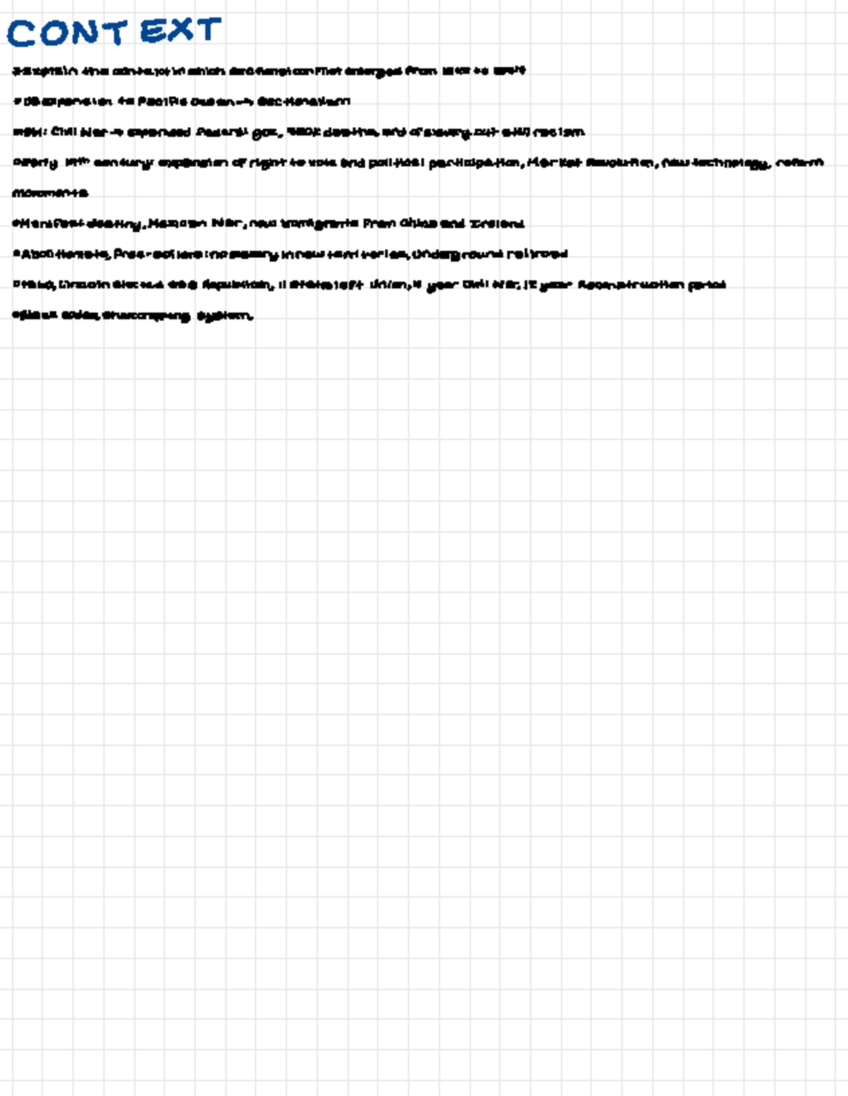 Apush 5 - study notes - CONTEXT Explain the context in which sectional ...