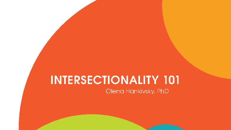 Intersectionality 101: A Primer on Social Inequities and Power Dynamics ...