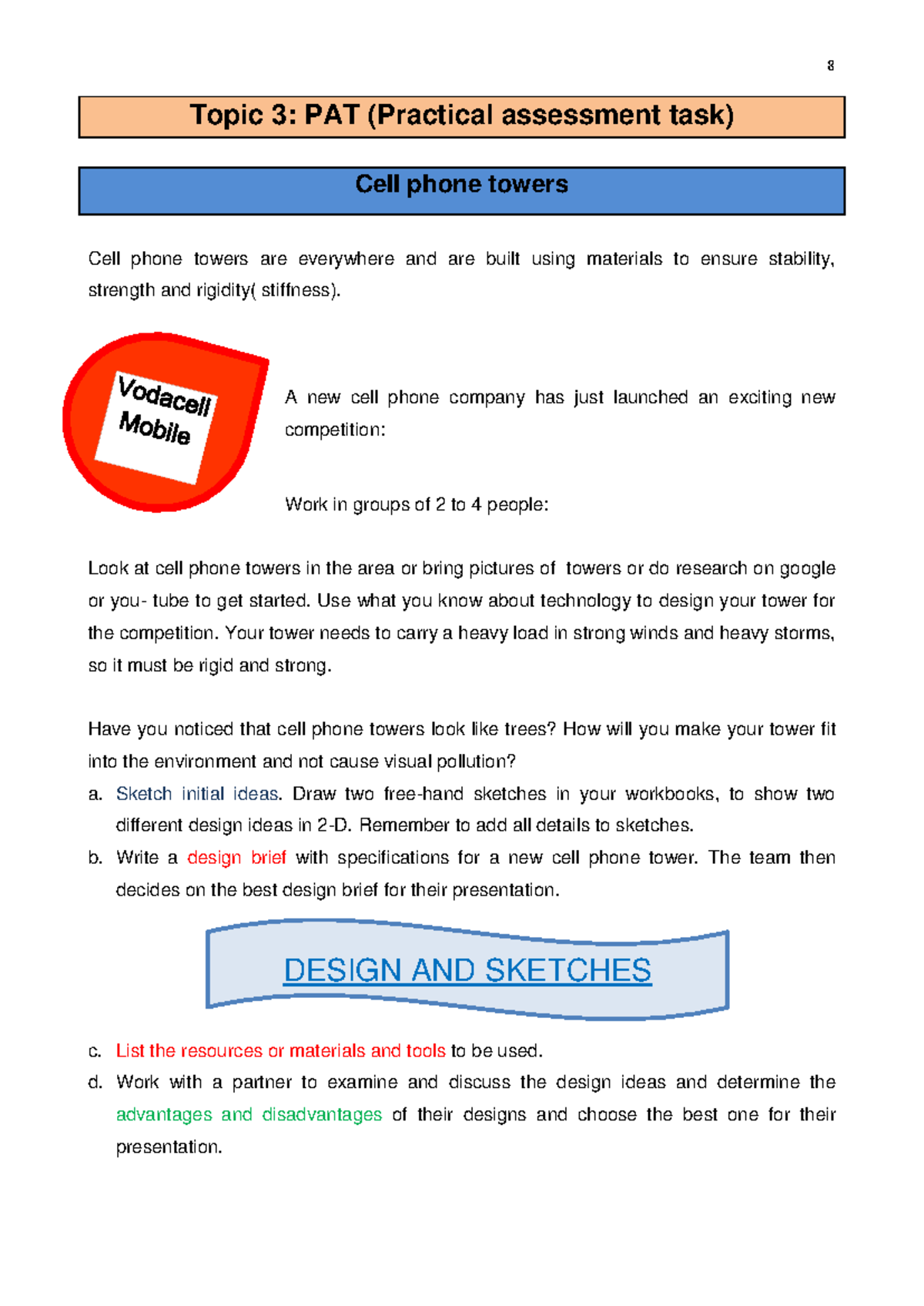 GM 2018: Practical Assessment Task on Designing Cell Phone Towers - Studocu