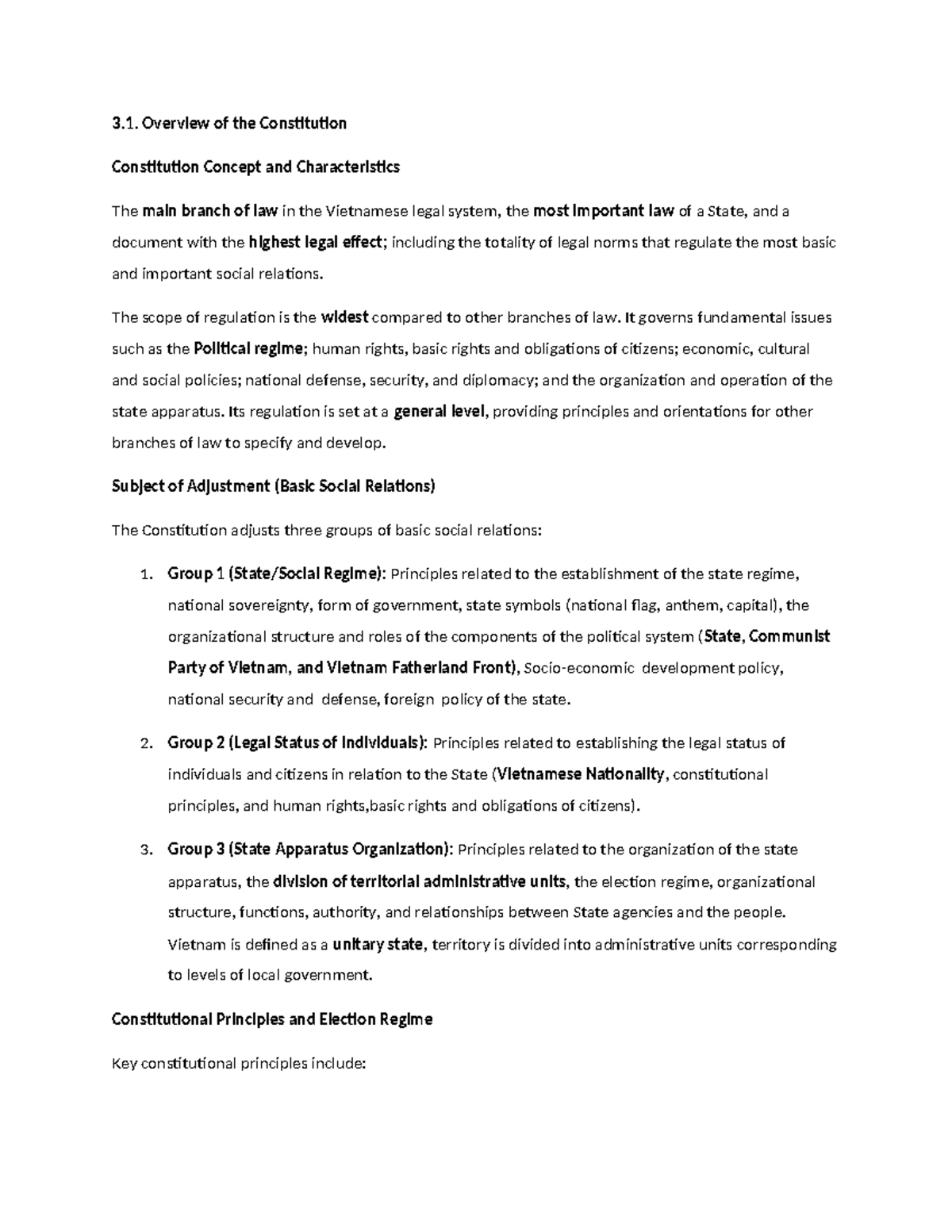 Chapter 3: Overview of the Constitution and Its Key Principles - Studocu