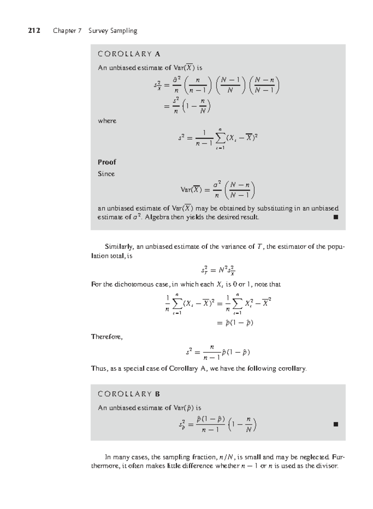 212 Chapter 7: Survey Sampling and Variance Estimation - Studocu