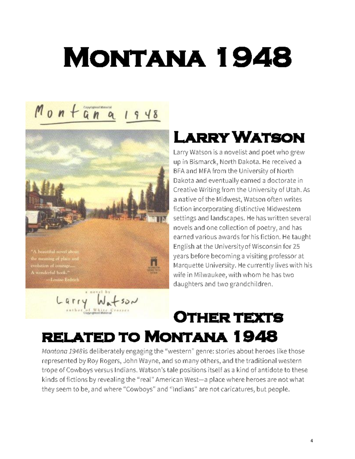 Montana 1948: Context & Background Insights PDF Notes - Studocu