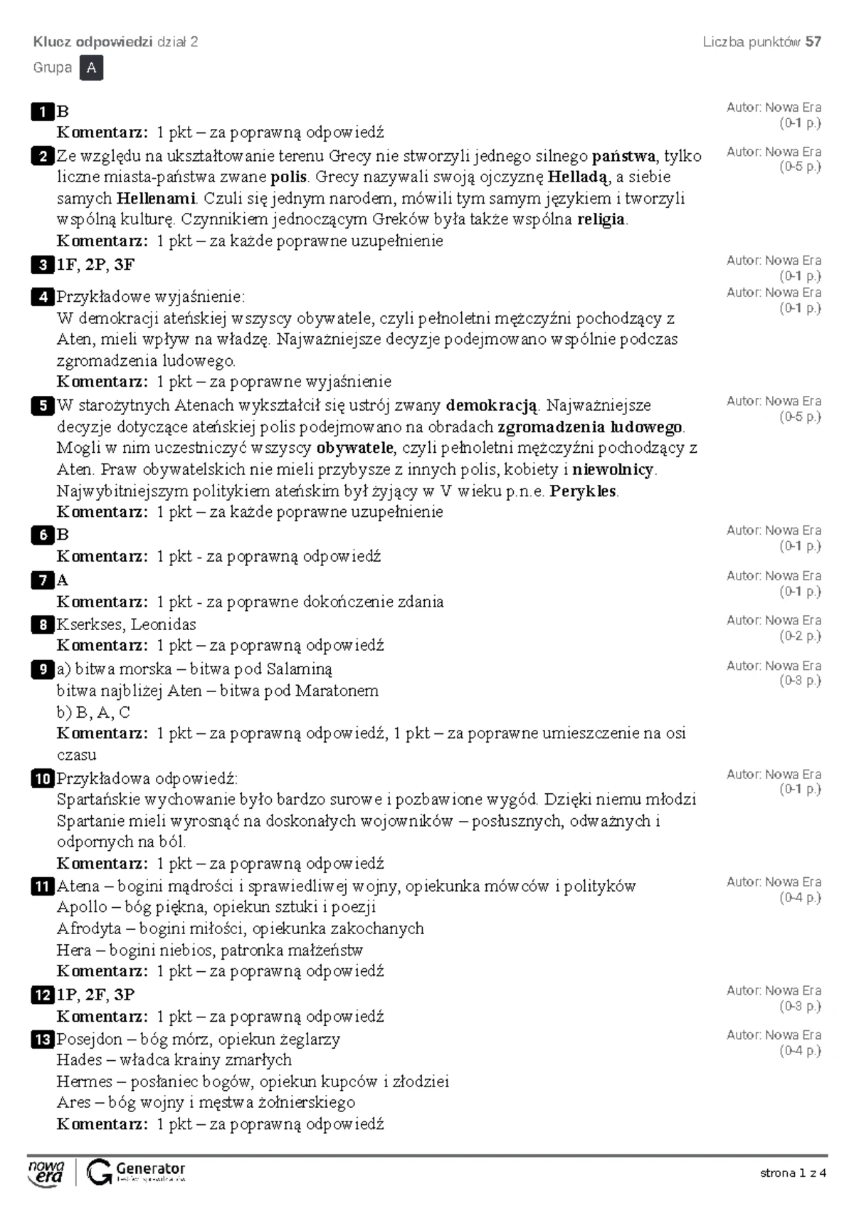 Wczoraj i Dziś 4 - Odpowiedzi na Sprawdzian z Działu 2 - Studocu