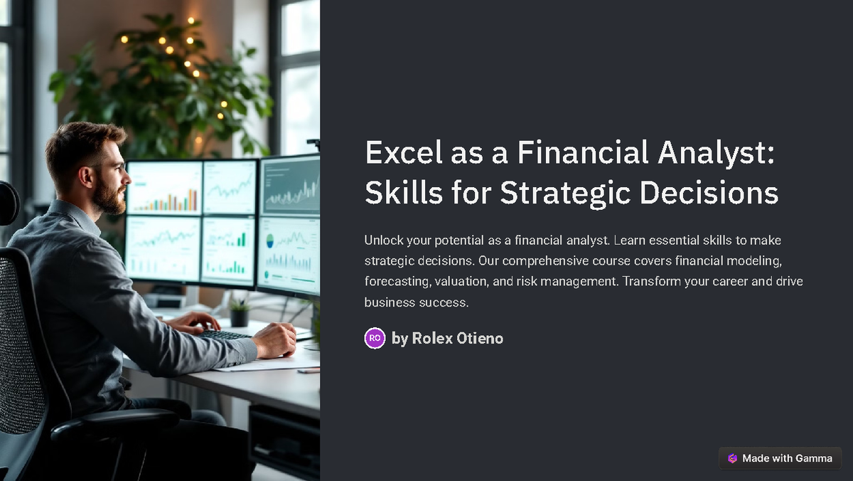 Excel-as-a-Financial-Analyst-Skills-for-Strategic-Decisions - Excel as ...