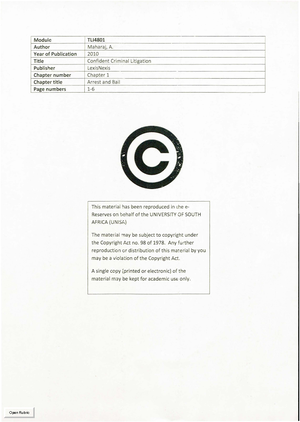 Rules and Sections on Opening Statement in court - Criminal Case ...