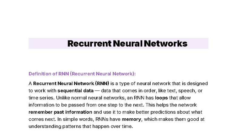 RNN 101: Understanding Recurrent Neural Networks and Their Applications ...