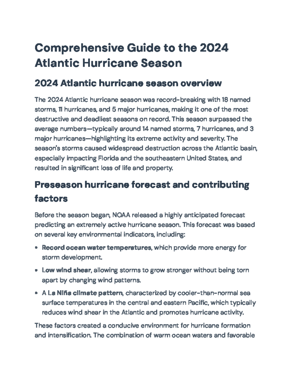 2024 Atlantic Hurricane Season: Record Storms and Impacts Overview ...