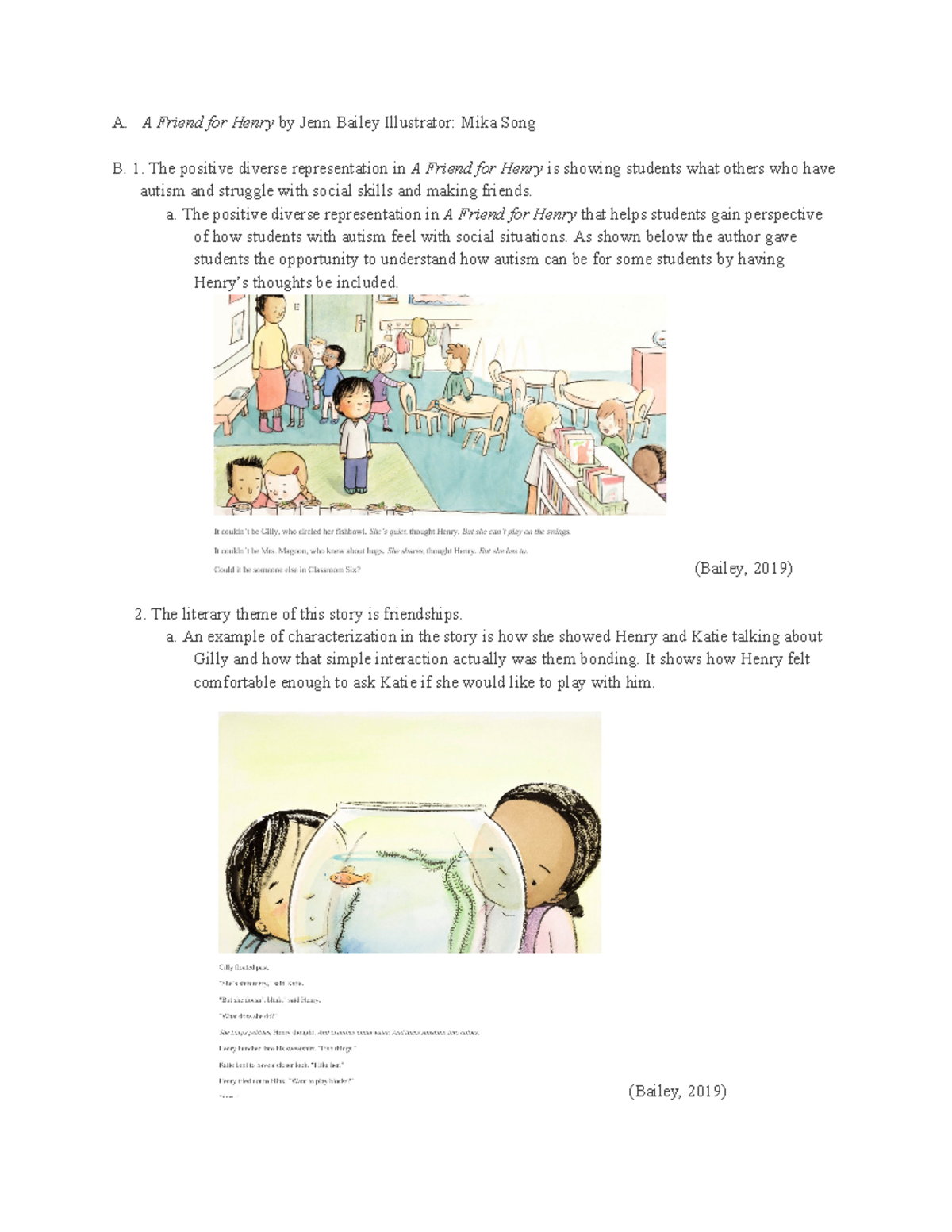 ENM3 Task 1 - Analysis of "A Friend for Henry" for ELA Lesson Planning ...