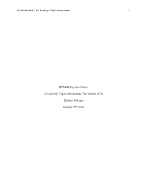 [Solved] or this activity you will write a short paper introducing ...