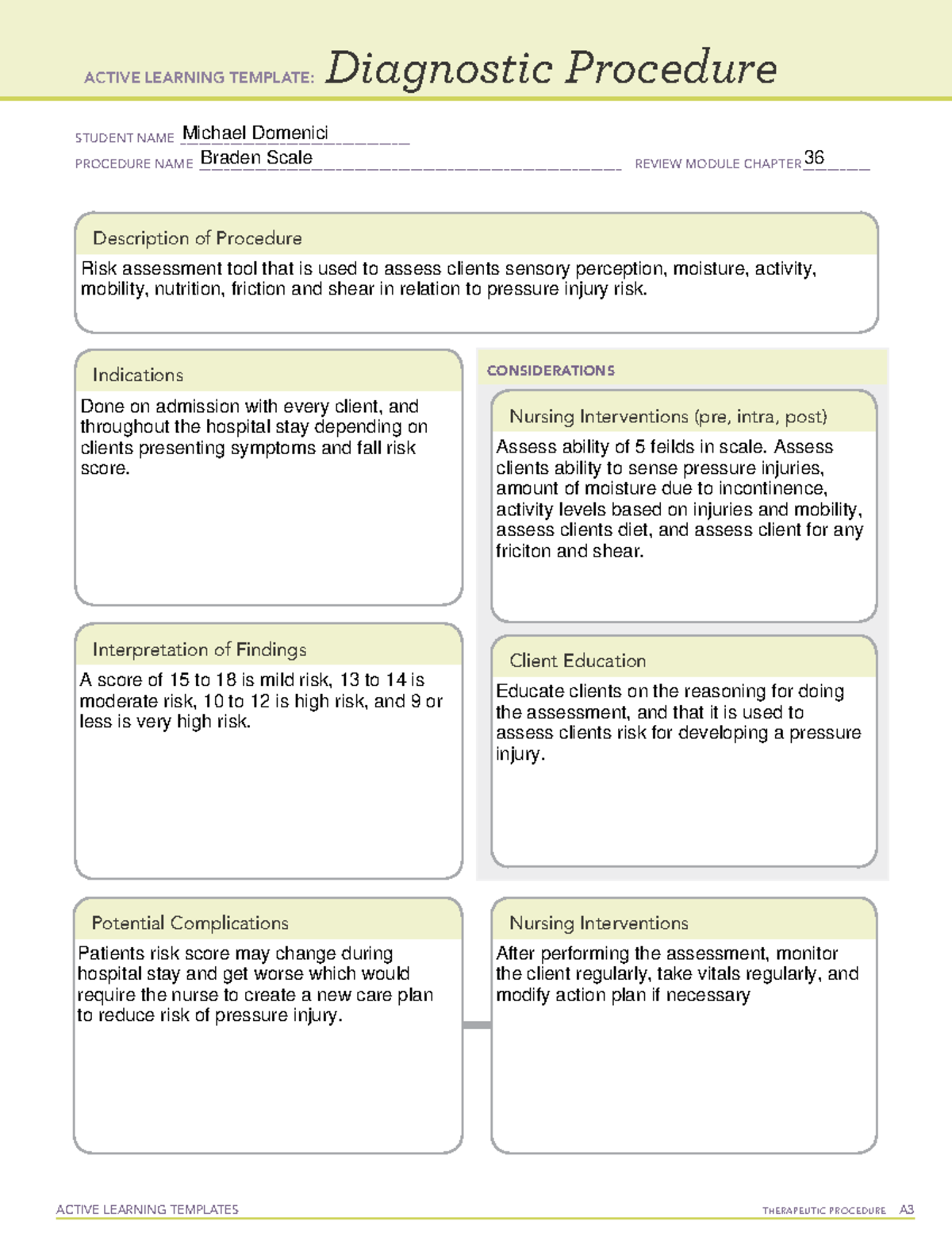 Active Learning Template Diagnostic Procedure 6 - ACTIVE LEARNING ...