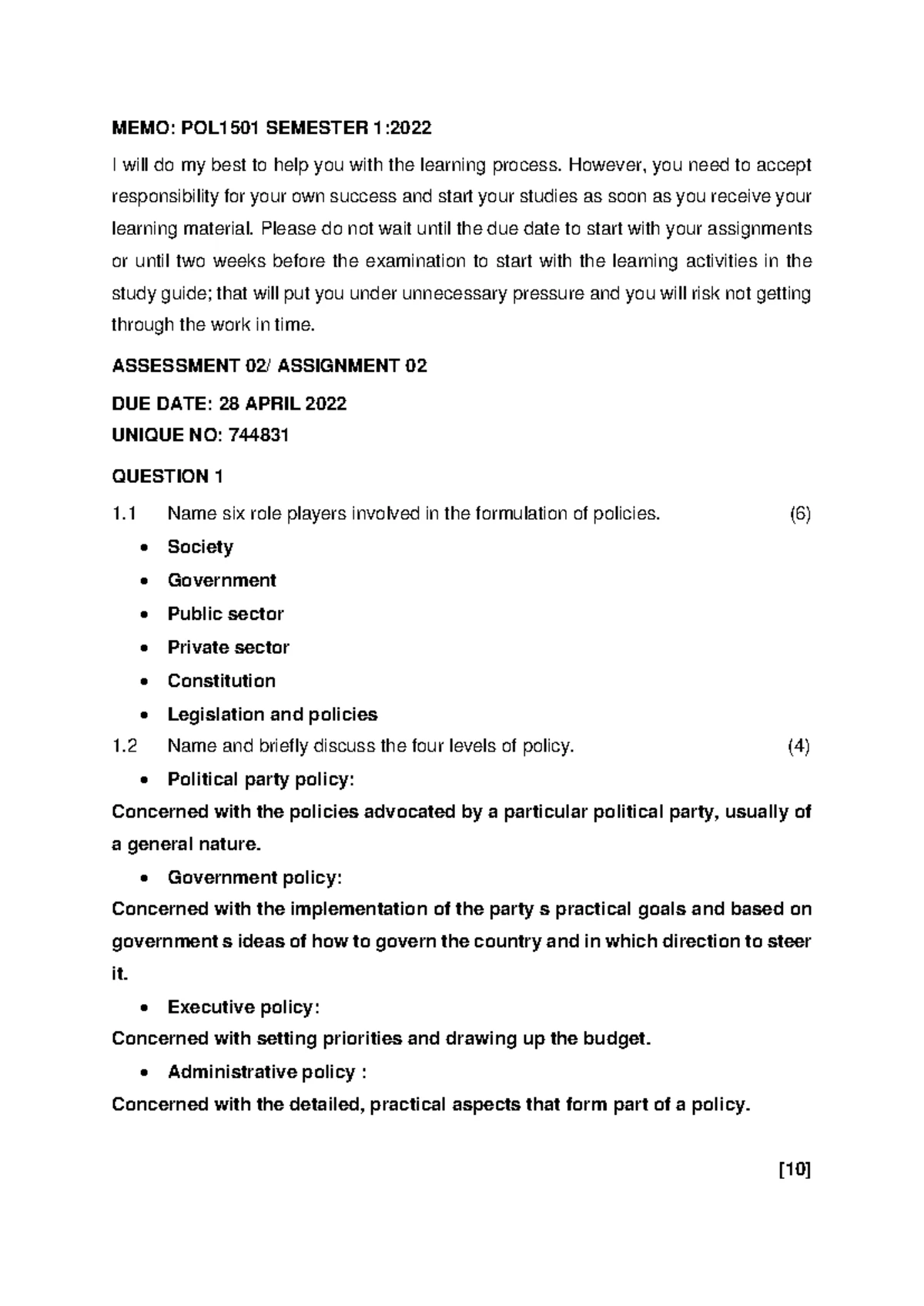 Grade 9 EMS Learner Workbook for 2020 - NAME ...