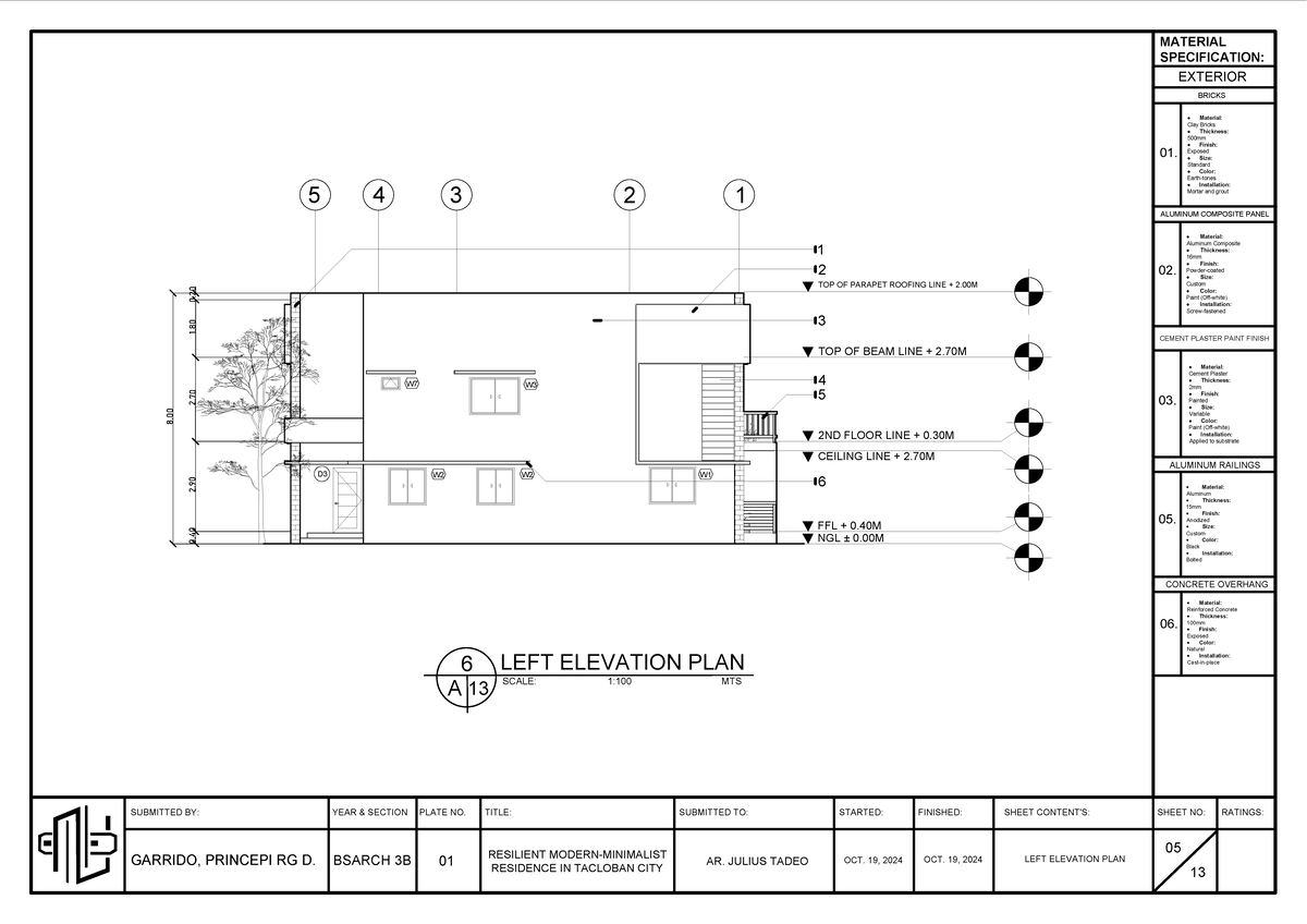 Left-CAD - cad - D W7 W W2 W2 W 5 4 3 2 1 1. 2. 2. 0. 8. 0. FFL + 0 NGL ...