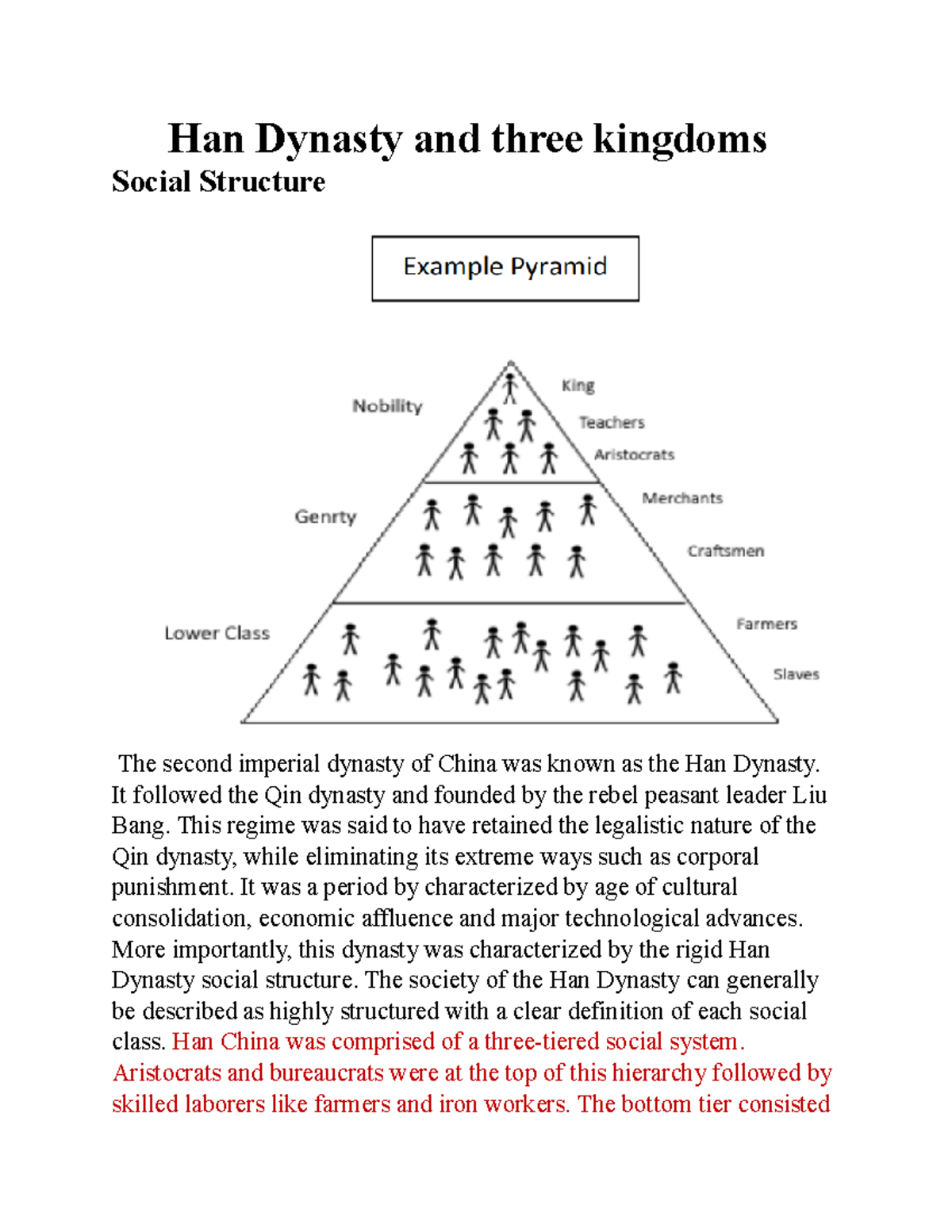 Han Dynasty and three kingdoms Society - Han Dynasty and three kingdoms ...