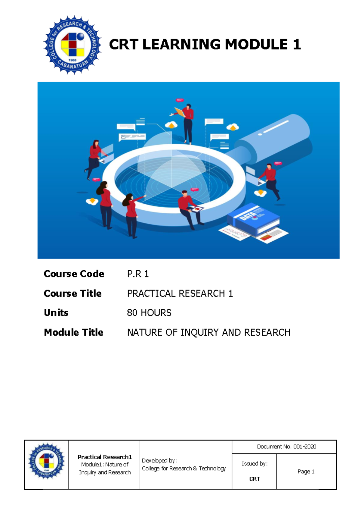 Practical Research 1 Module 1: Nature of Inquiry and Research - Studocu