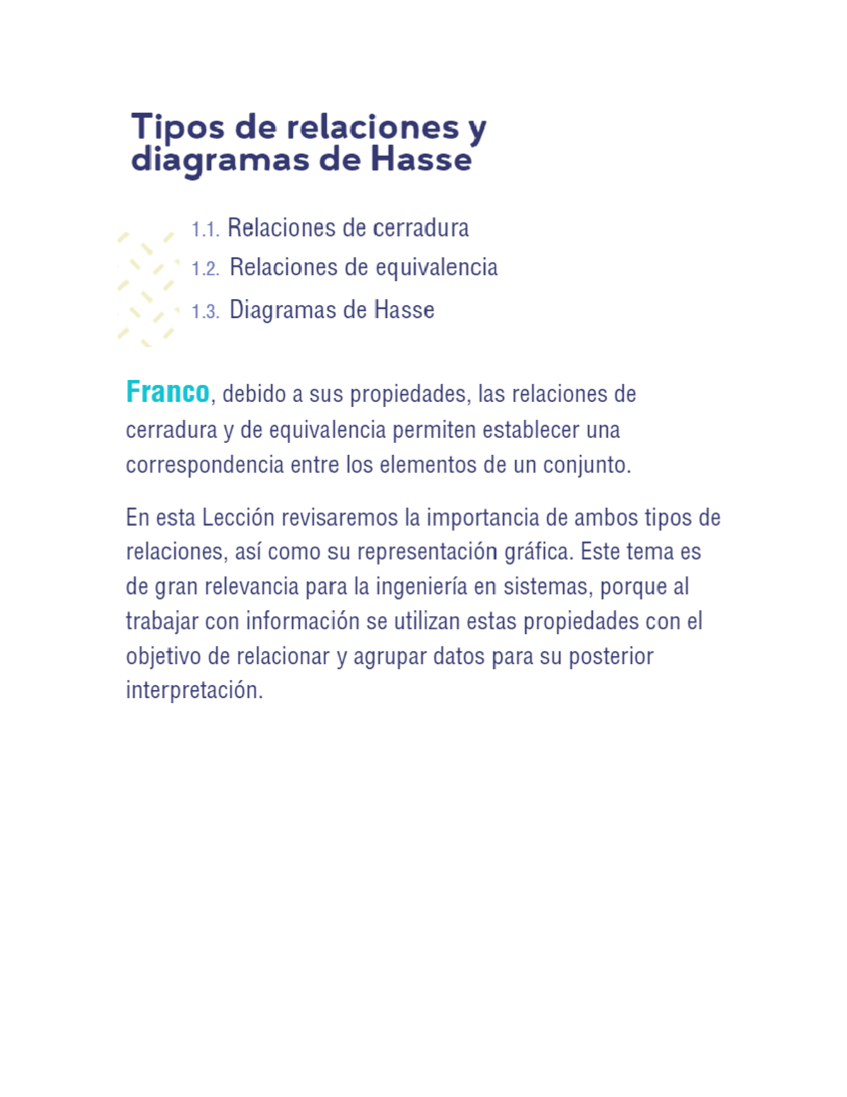 L11. Tipos de relaciones y diagramas de Hasse - Matemáticas discretas ...