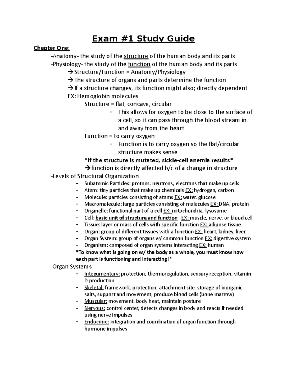 A&P 101 Exam 1 Comprehensive Study Guide: Anatomy & Physiology Insights ...