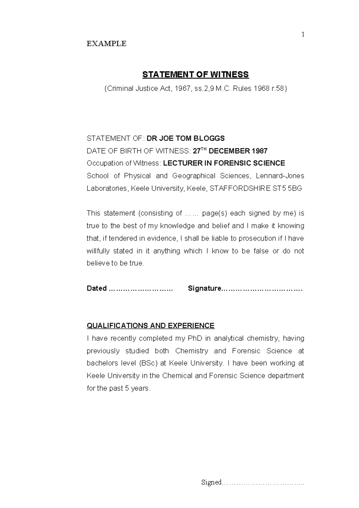 Forensic Expert Witness Portfolio Template 2022 (Version 2) - Studocu