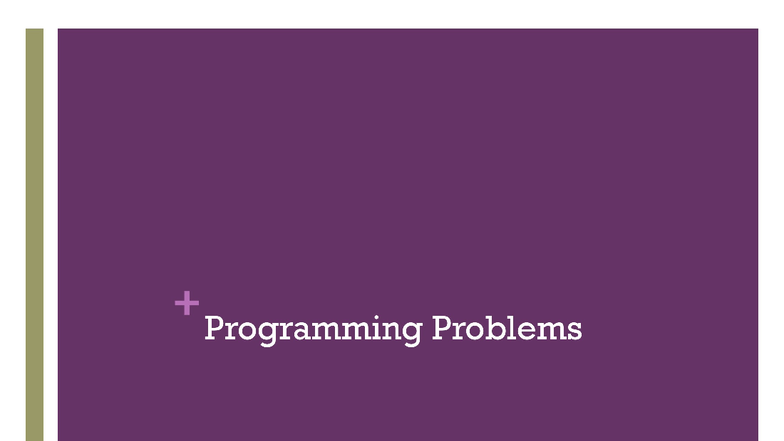 Programming Challenge: Python Programming Problems and Solutions - Studocu
