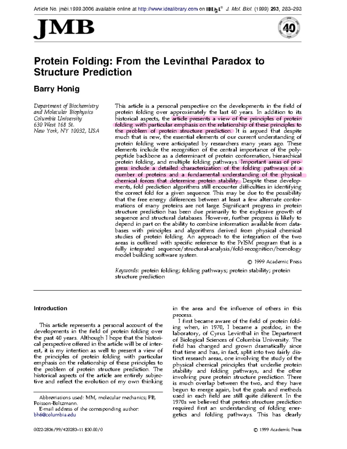 Protein Folding Pathways: Insights into Structure Prediction - Studocu