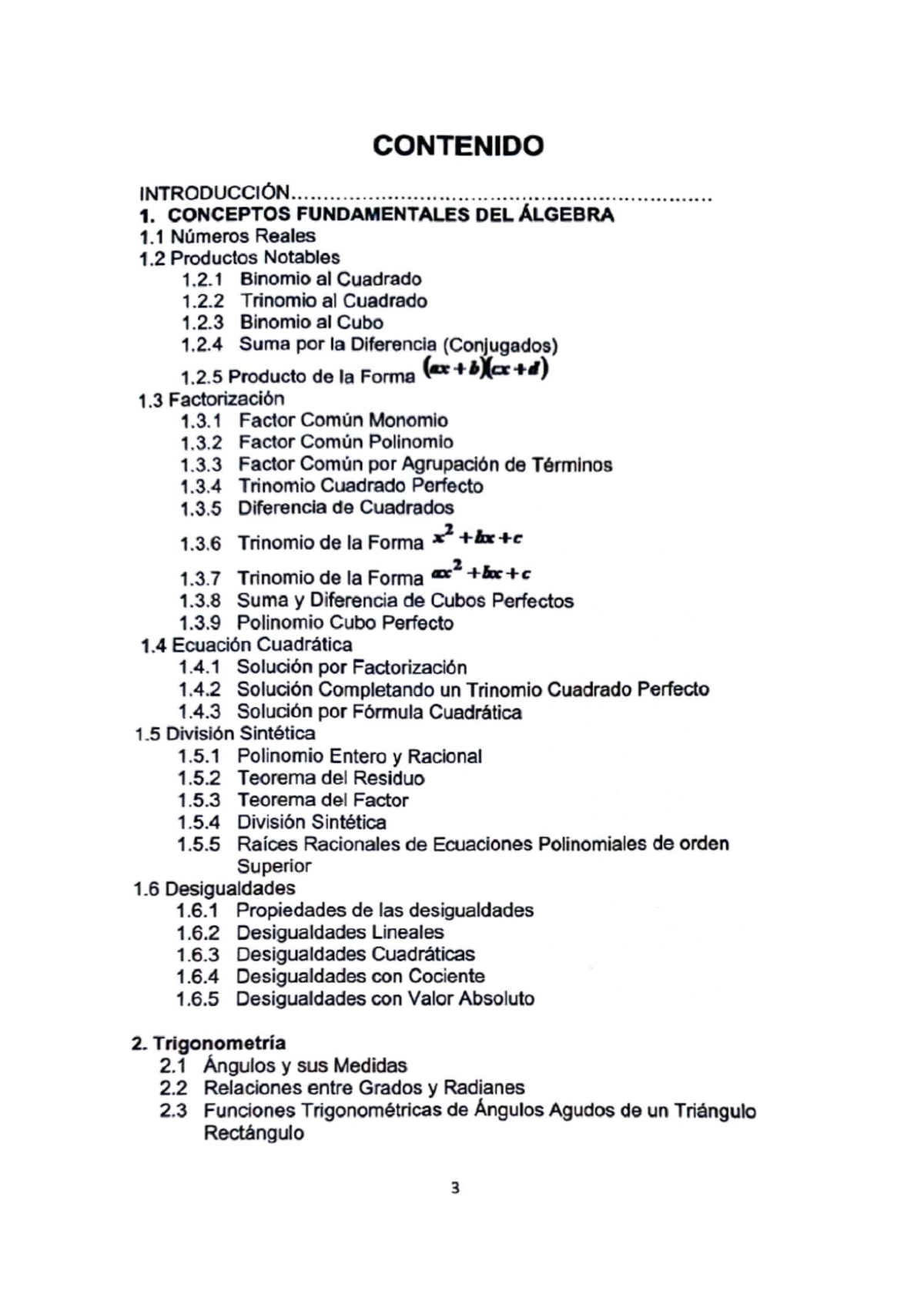Pre-Cálculo: Fundamentos de Álgebra y Trigonometría (UTP 2023) - Studocu