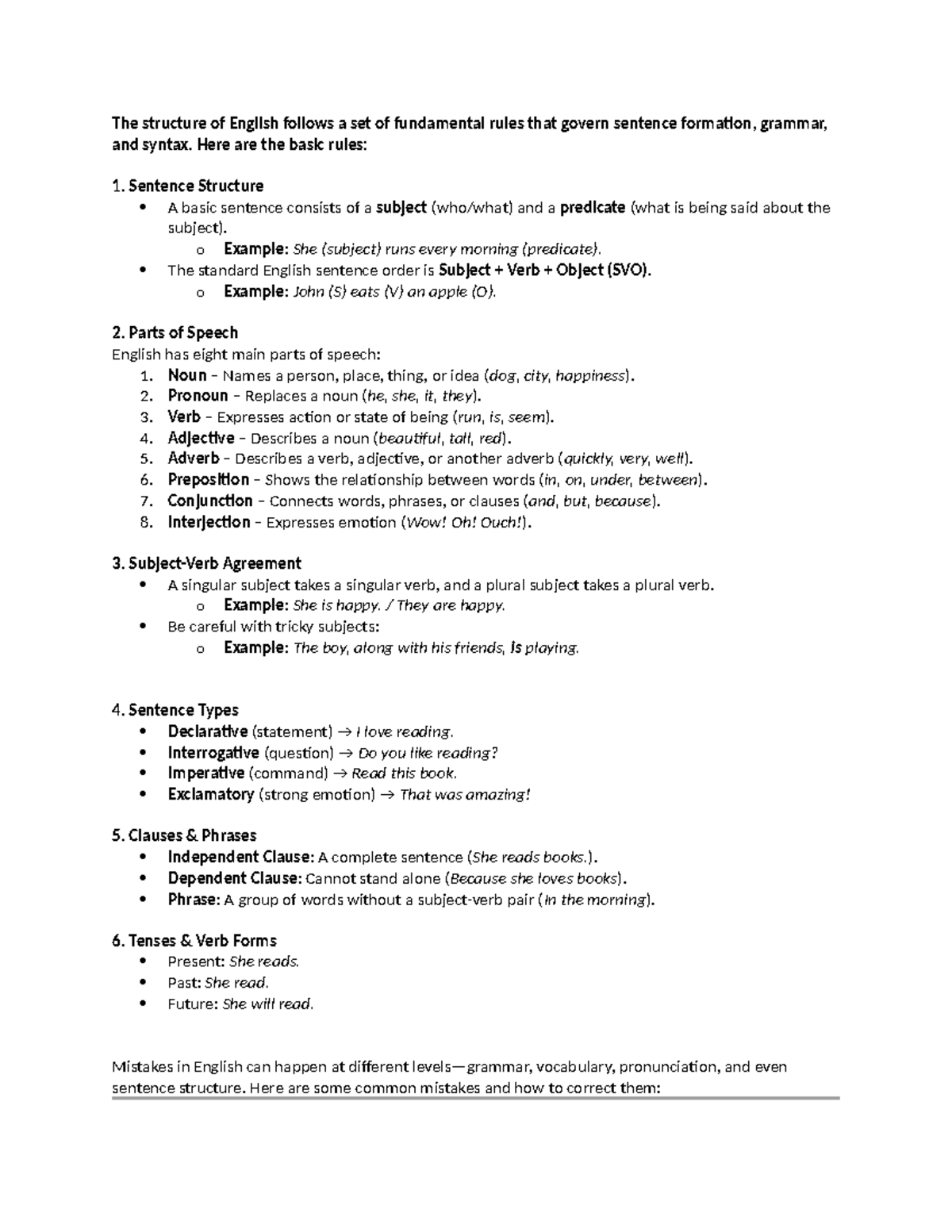 Structures-of-English - The structure of English follows a set of ...